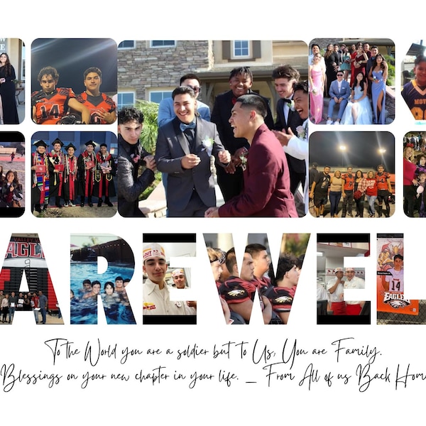 Farewell Photo Collage Personalized Gift for Coworker Colleague Boss ...