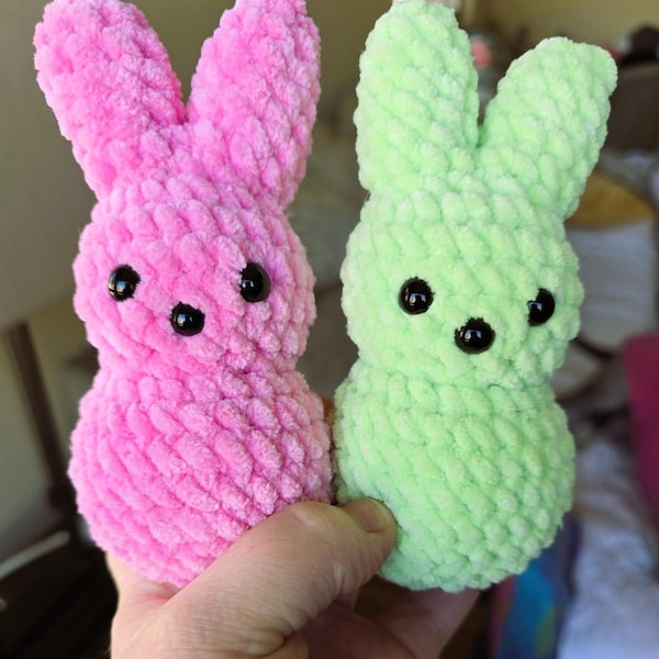 No Sew Easter Peep Bunny Crochet Pattern - Free Keychain Peep Pattern ...