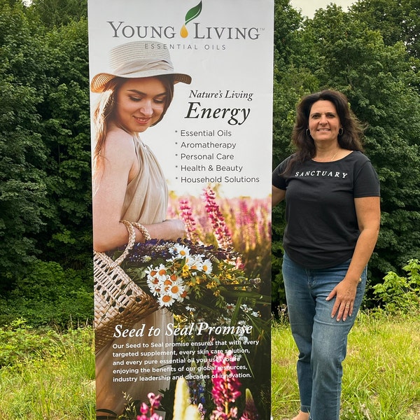 Printed and Shipped Young Living Banner, Retractable Vendor Banner ...