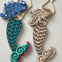 Mermaid 3D Layered Laser Cut File SVG Glowforge Cut File - Etsy Canada