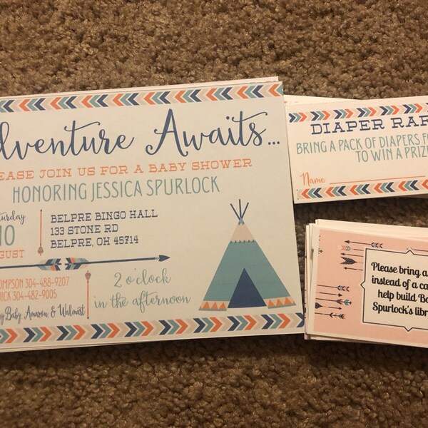 Tribal Aztec Baby Shower Invitation, Tribal Aztec Baby Shower ...