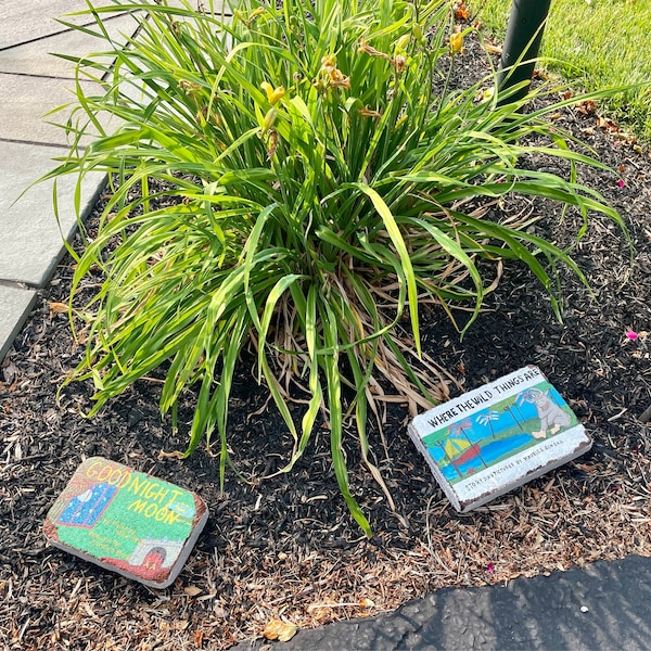 1 Garden Brick Book Cover Painted to Look Like Your Favorite Books for ...