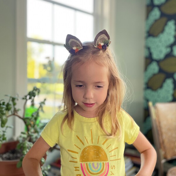 Felt Flower Hair Clips, Felt Rosette Hair Clips, Hair Clip Sets, Girl ...