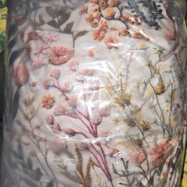 Cottagecore Flower Meadow Round Rug, Floral Round Area Rug Wildflowers ...