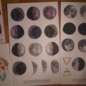 Astrology Sticker Set Sticker Moon Journal Sticker Bullet | Etsy