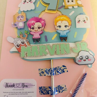 Lankybox Cake Topper Birthday Topper Decor Birthday Lankybox - Etsy