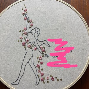 Embroidery PDF Pattern Paper Crane Embroidery Cherry Blossom | Etsy