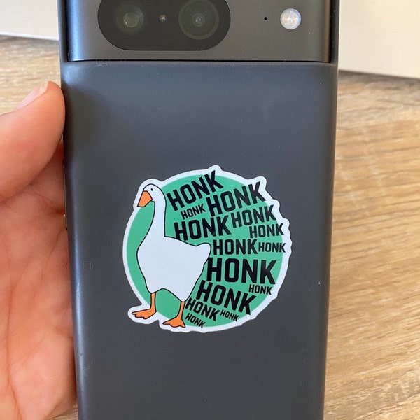 HONK HONK HONK Vinyl Sticker - Untitled Goose Game Sticker - Etsy