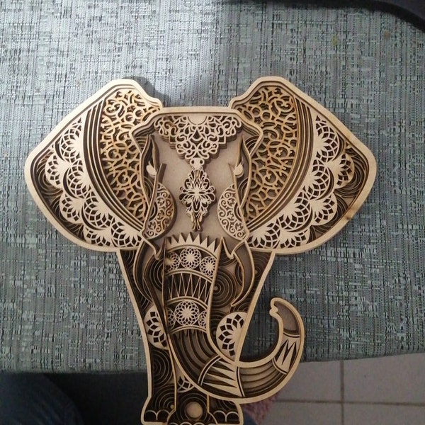 Vector Files for Laser ELEPHANT Laser Cut File Svg and Lazer Cut Wood ...
