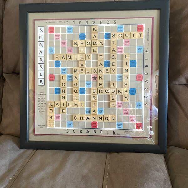 Custom Framed Scrabble Boards - Personalized Gift - Vintage Scrabble ...