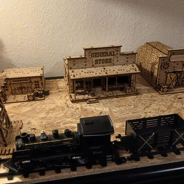 Wild West Sheriff’s Office, Jail, Gallows Kit – Laser-cut Removable ...