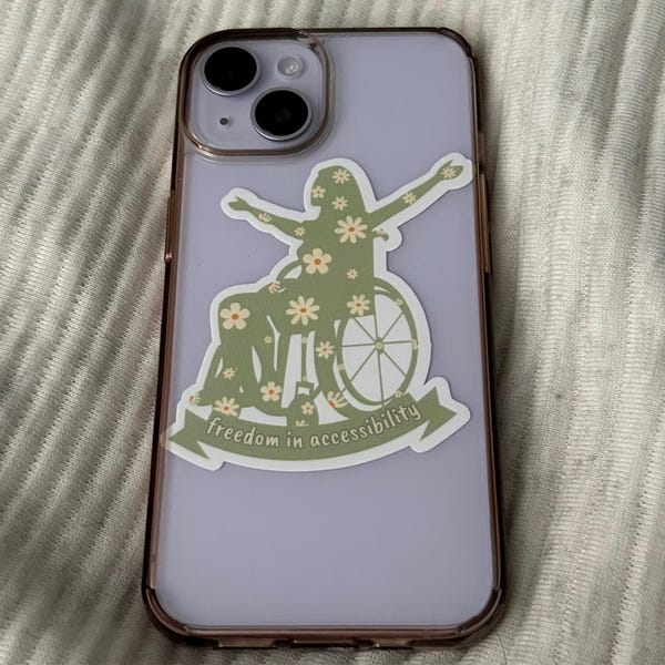 Cuter With Accessories Crutches Mobility Aid Pride Sticker for ...