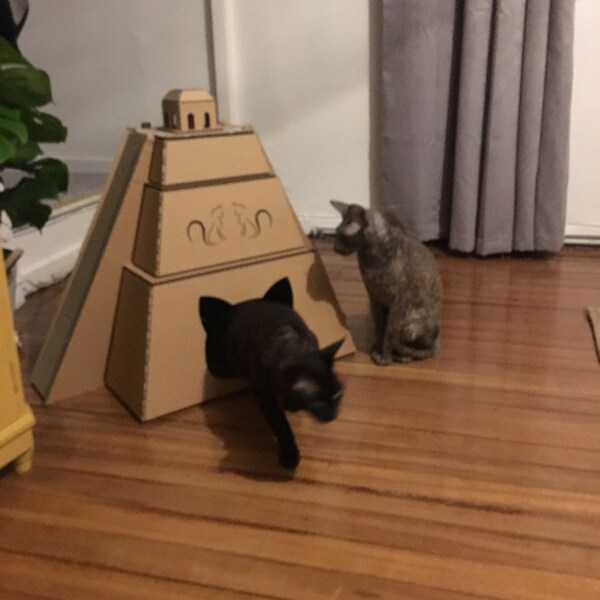 Mayan Pyramid Cardboard Cat House - Etsy