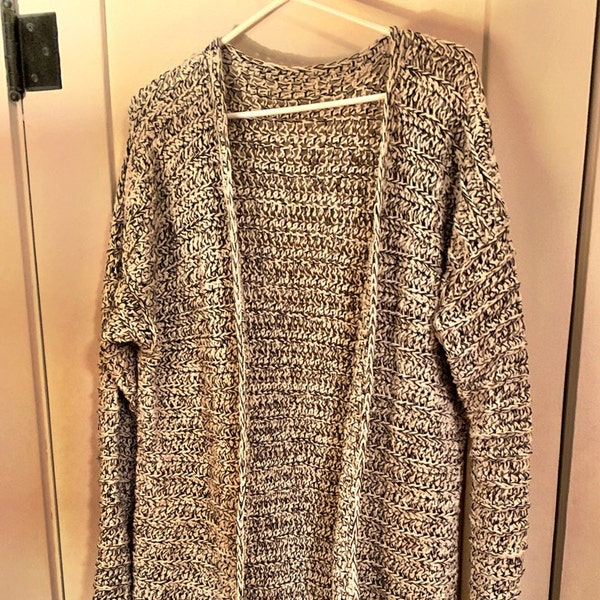 PDF Crochet Pattern for the Marley Cardi - Marled, Chunky & Long ...