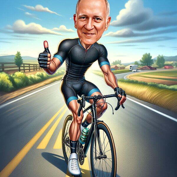 Backhoe Operator Gift Custom Caricature From Photo, Backhoe Loader Gift ...