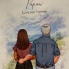 Personalized Adoption Gift for Family Custom Watercolor Family Portrait ...