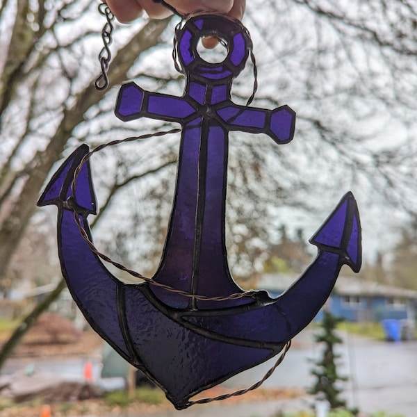 Anchor Stained Glass Pattern, Digital Download, Stained Glass Patterns ...