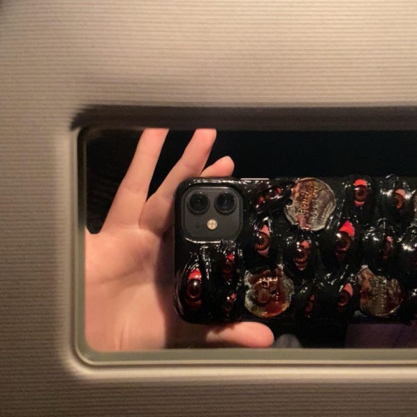 Personalized 3D Gothic Phone Case With Big Monster Eyeball and Black ...