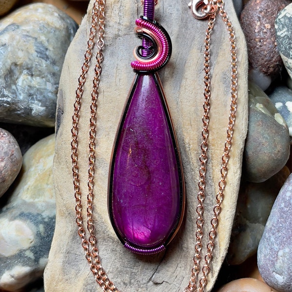 Natural Labradorite Purple Dyed Lot, Purple Dyed Labradorite Cabochons ...