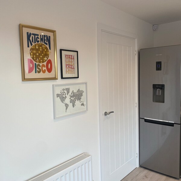 Kitchen Disco Print | Kitchen Poster | Foodie Gift | Rainbow | Poster ...