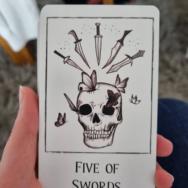 Black Line Tarot Cards by Agni Prasada Burning, Macabre Tarot Deck - Etsy