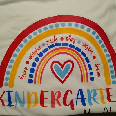 Kindergarten Teacher Shirt, Teacher Gift Ideas, Custom Rainbow Shirt ...