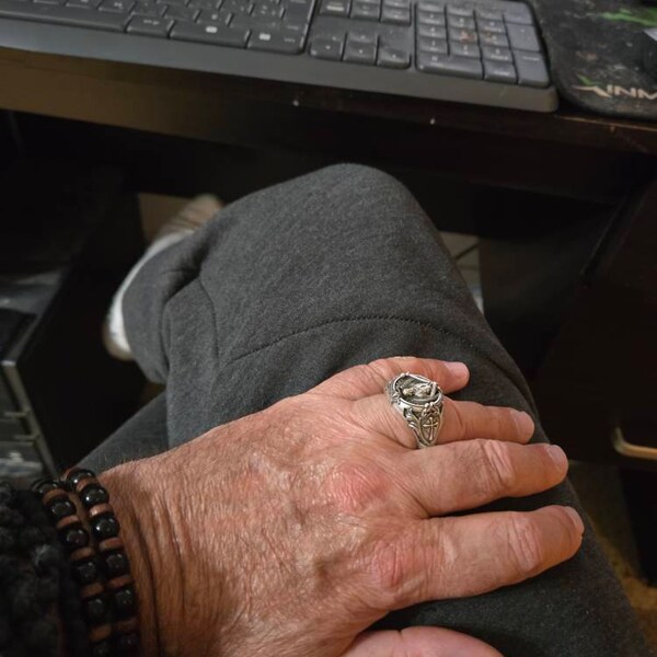 Greek Gods and Heroes Adjustable Ring, Oxidized Jewelry, Unique Mens ...