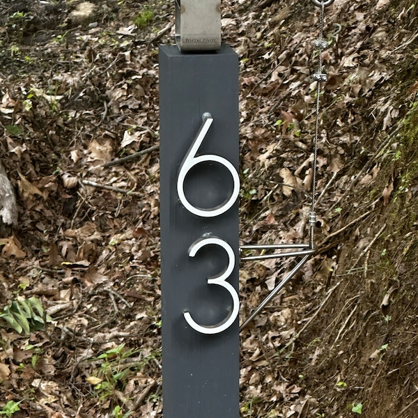 Modern Reflective Floating House Numbers 5" Address America Proprietary ...