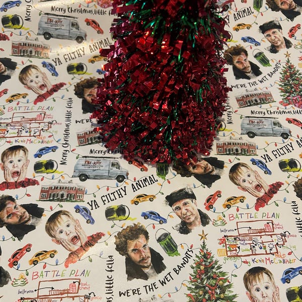 Home Alone Christmas Movie Wrapping Paper, Kevin Mccallister Holiday ...