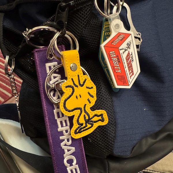 Peanuts Snoopy Woodstock Embroidered Key Fob - Etsy