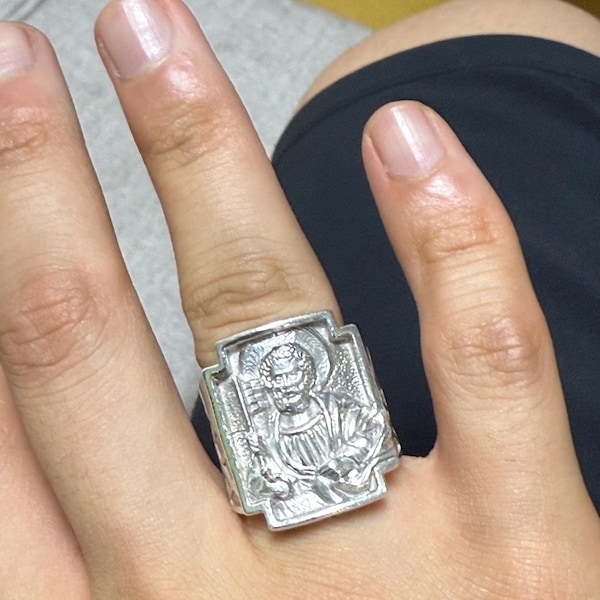 Anello Papa Leone XIV in Argento Sterling Placcato oder Massiccio ...