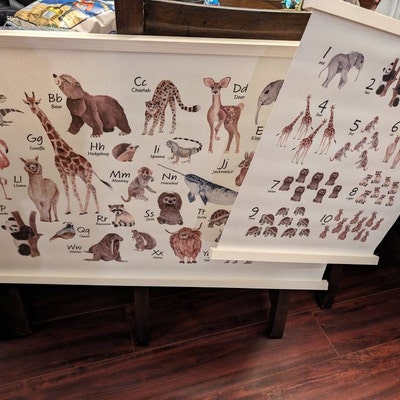 Animal Alphabet Chart Wall Decor Homeschool Decor Classroom Decor ...