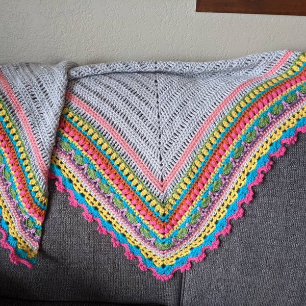 Crochet Shawl Pattern ~ Instant Download ~ Sunday Shawl - Etsy