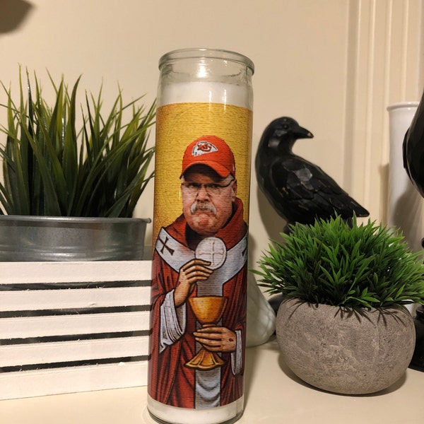 Saint Andy Reid Prayer Candle - Kansas City Chiefs - Etsy