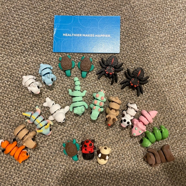 Goody Bag of Micro Animals - Assortment of Bunnies, Dolphins, Narwhal ...