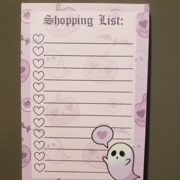 Kawaii Halloween - Shopping List - Notepad - Etsy