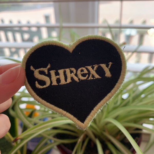 Shrexy Embroidered Iron-on Felt Heart Shrek Meme Patch - Etsy