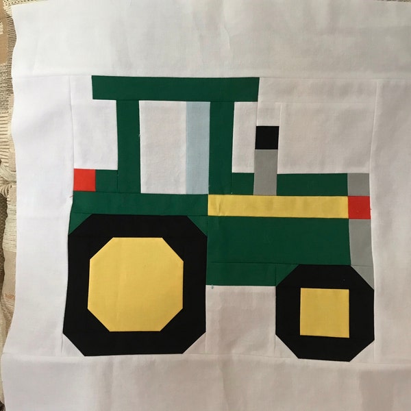 PDF Quilt Block Pattern – Tractor – Vehicle Quilt Pattern - Etsy