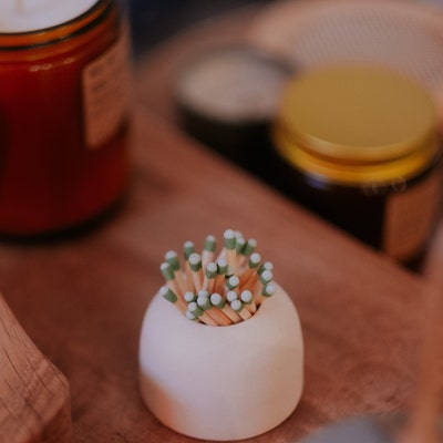 Simple Ceramic Match Striker With Matches - Etsy