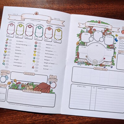 Dnd 5e Campaign Diary: Forest Glade Character Journal PDF Compatible ...