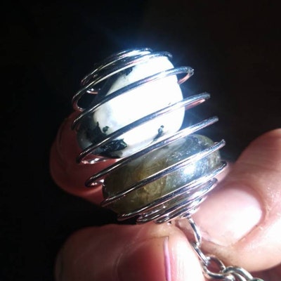 4 or 20 BULK Silver Spiral Bead Cages, Captive Bead Cage, Lantern Beads ...