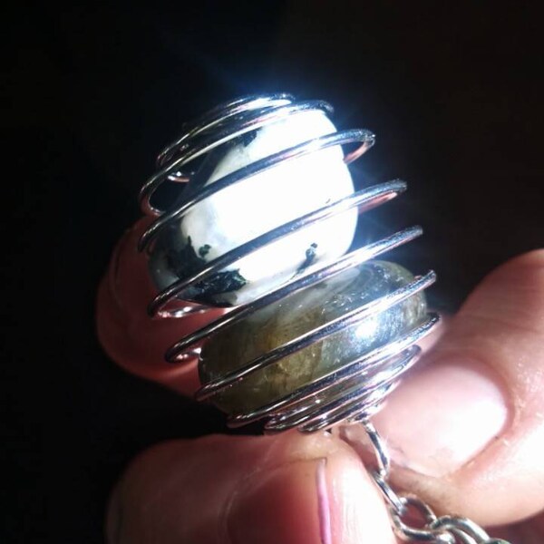 4 or 20 BULK Silver Spiral Bead Cages, Captive Bead Cage, Lantern Beads ...