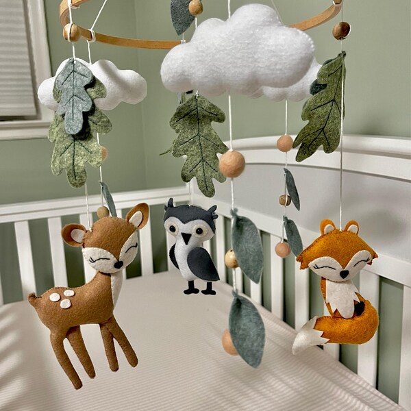 Felt Air Balloon Baby Mobile: Handmade Nursery Decor - Etsy