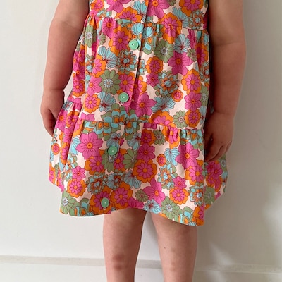 Tiered Ruffle Collar Girls Dress PDF Sewing Pattern Sizes 2T-10Y - Etsy