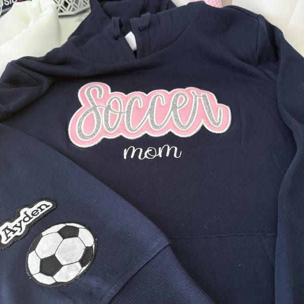 Bean Stitch Red Devils Double Stacked Script Applique Embroidery ...