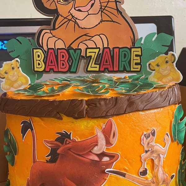 Baby Simba Cake Topper / Ready in 48 Hours / Lion Birthday Cake Topper ...