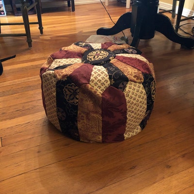 Patchwork Pouf PDF Sewing Pattern Moroccan Ottoman Pattern - Etsy