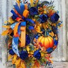 Fall Blessings Metal Wreath Sign, Autumn Decor, Fall Door Sign, Harvest ...