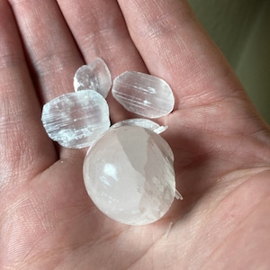 Selenite Tumbled Stones: Choose How Many Pieces premium Quality 'A ...