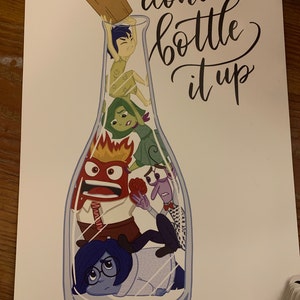 Print, Inside Oot don't Bottle It Up Mental Health Art Print - Etsy